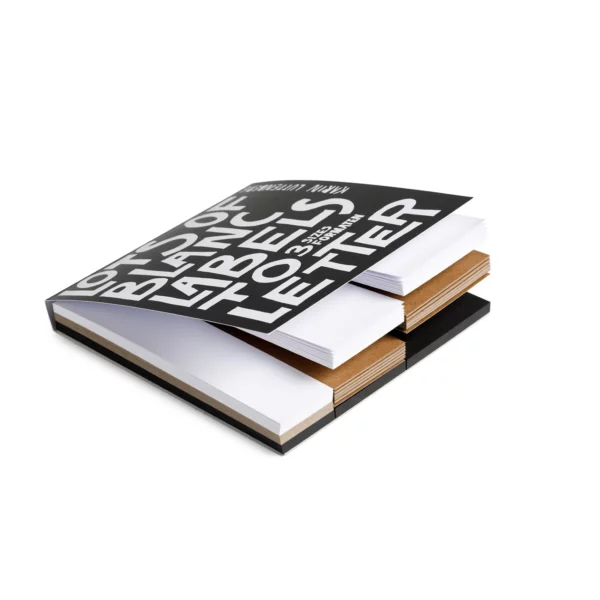 Blanko Label Block, 3 Farben, 3 Größen für Anhänger, Lesezeichen & mehr ...